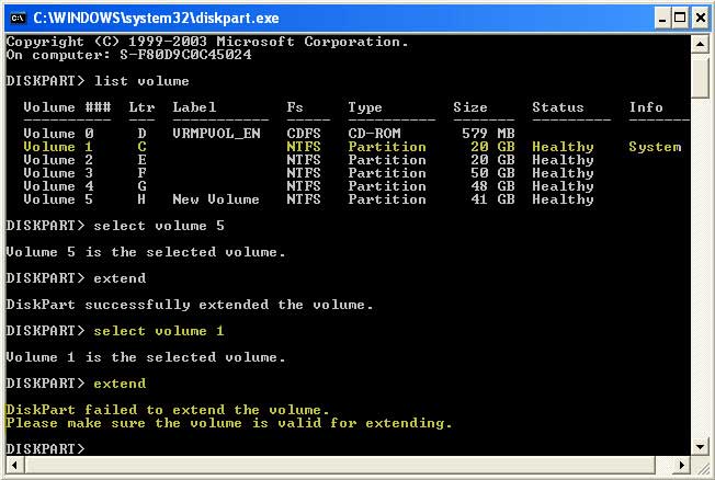 Tutorial: extend partition using diskpart command Tutorial: extend partition using diskpart command